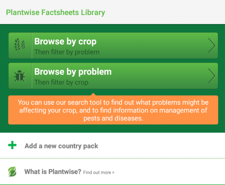 “With the Plantwise Factsheets Library app, I am complete ...